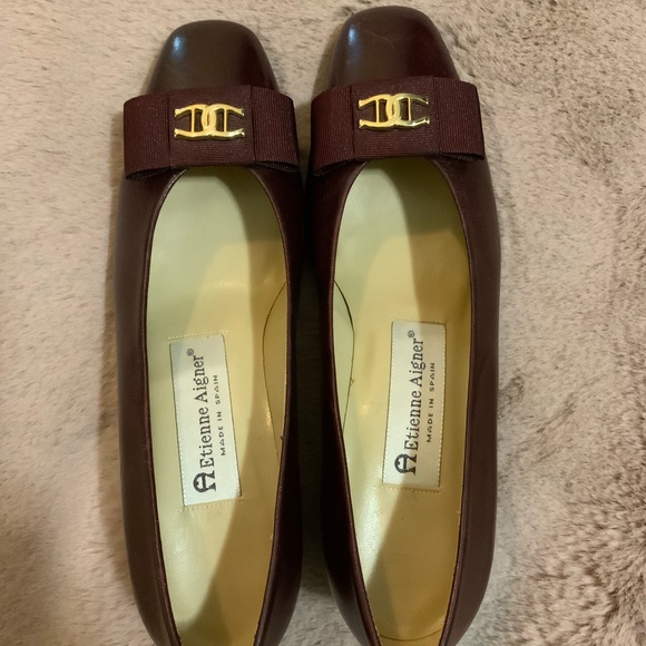 Etienne Aigner | Shoes | Vintage Etienne Aigner Burgundy All Leather ...